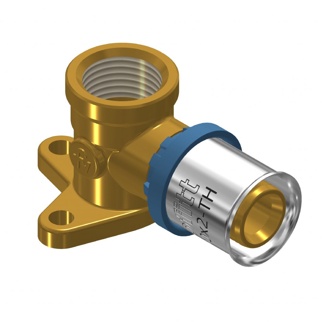 Codo 90° con rosca hembra y fijación | Ofitt